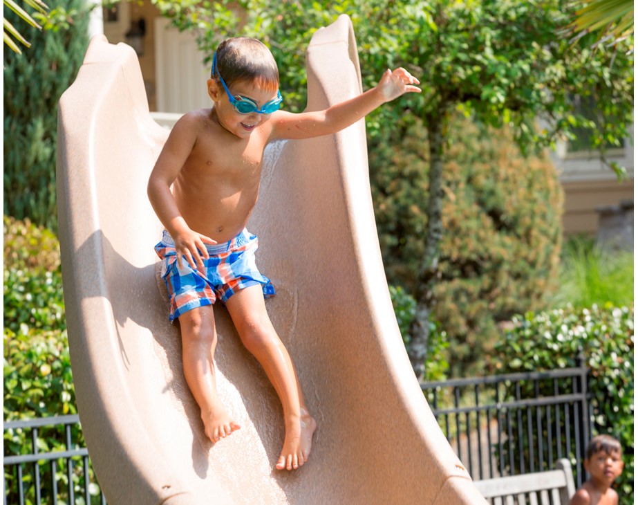 TYPHOON SLIDE RIGHT TURN-SANDSTONE | Crown Spas & Pools Online Store